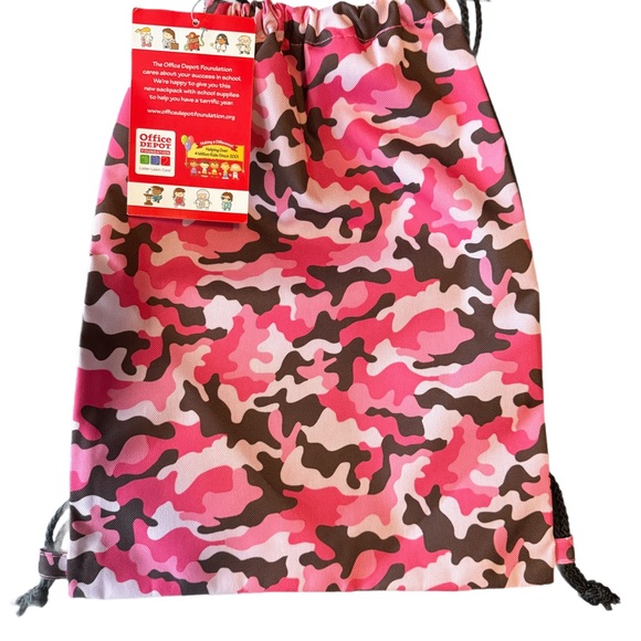 Home Depot | Accessories | Pink And Brown Camouflage Drawstring Bag ...